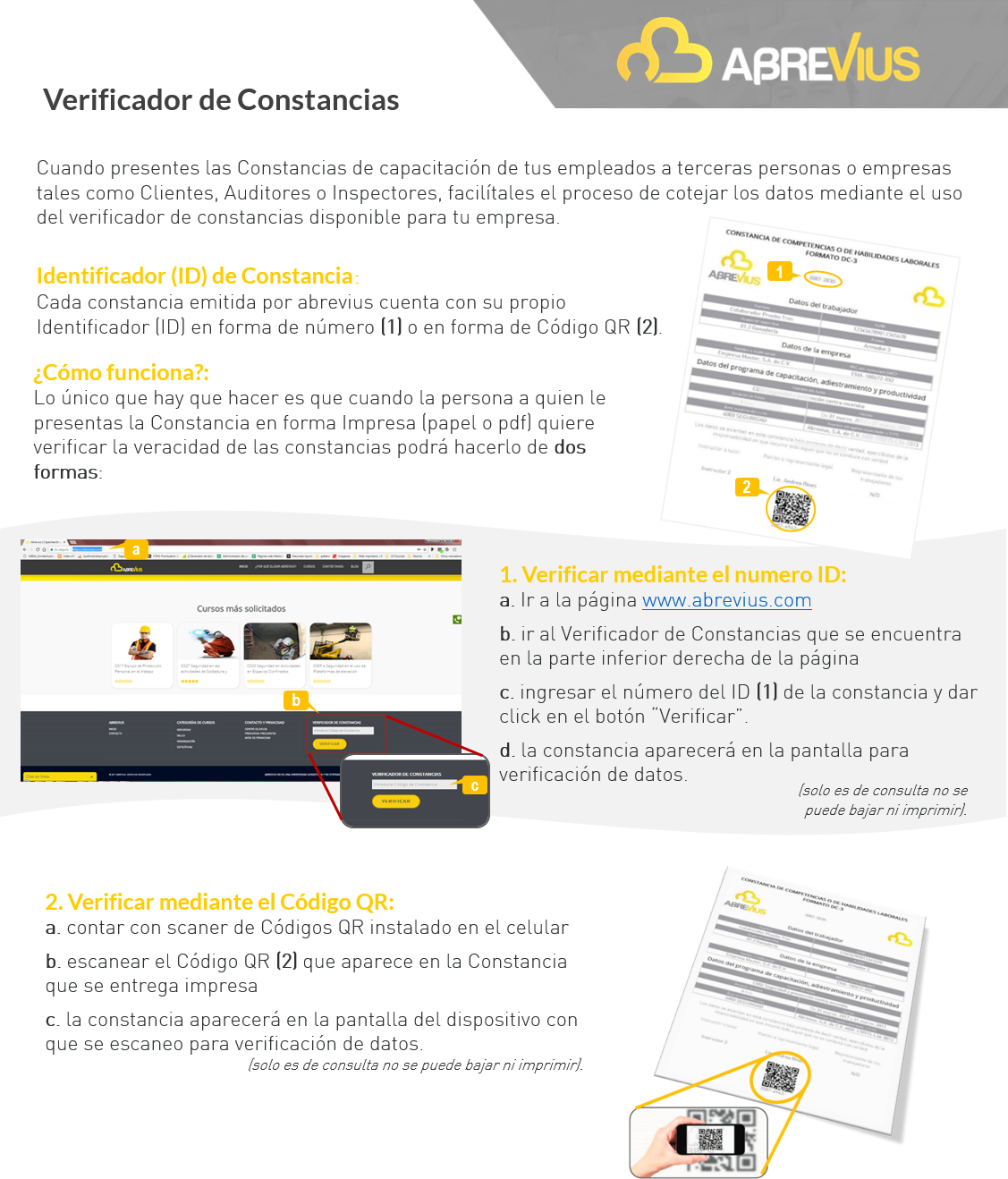 Verificador de Constancias | Abrevius